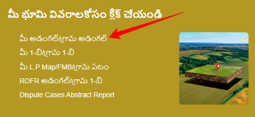 Meebhoomi AP (మీ భూమి) - View 1B, Adangal at meebhoomi.ap.gov.in